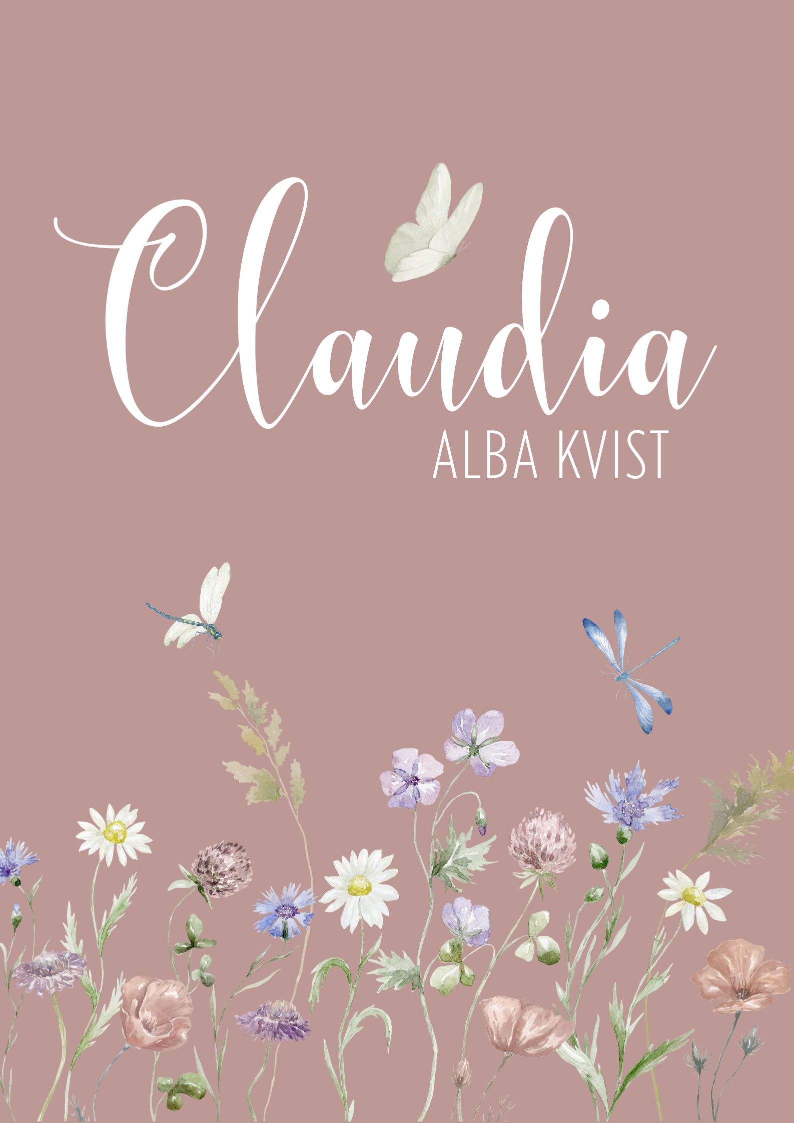 Navneplakat blomster - ByKvist